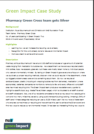 Team Resource Bank | Green Impact | Students Organising for Sustainability